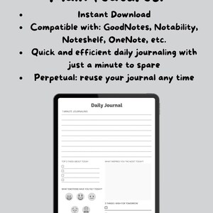 One Page Daily Journaling Sheet Self-reflection Printable Journal Page ...