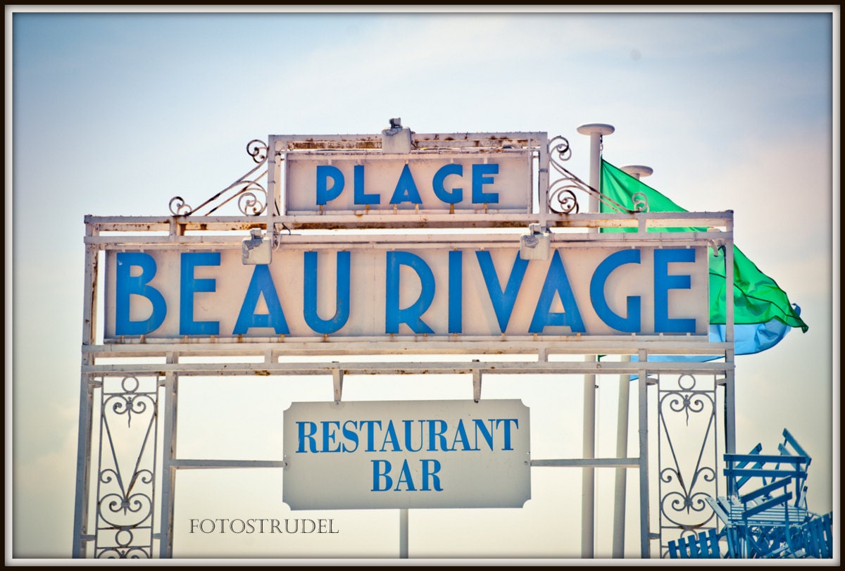 Fotografía de Niza Francia. Costa Azul. El letrero art déco - Etsy España