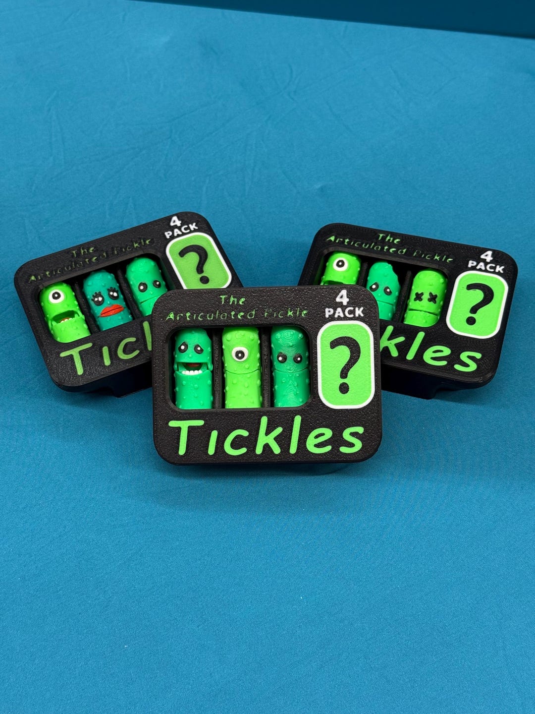Tickles the Pickle Fidget Four Packs - 3 Mystery Pickles & 1 Unique ...