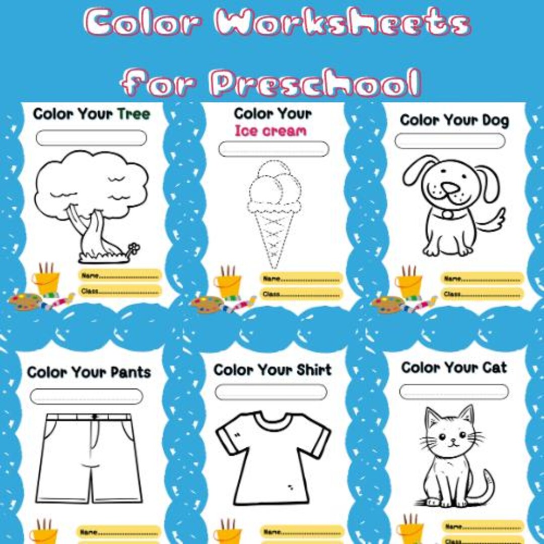 Coloring Worksheet for Kids - Etsy