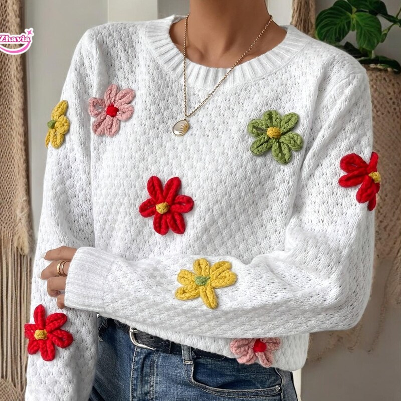 Flower Sweater - Etsy