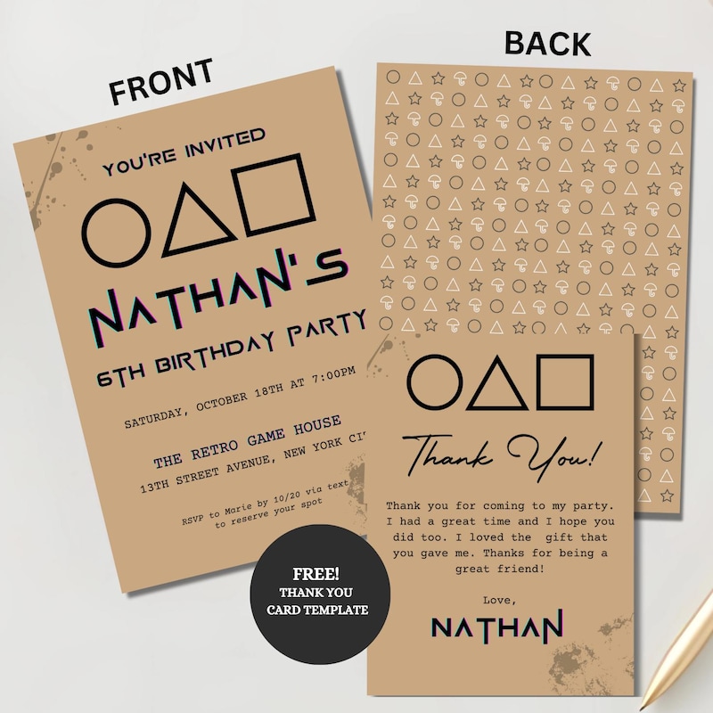 Squidgames Cards - Etsy