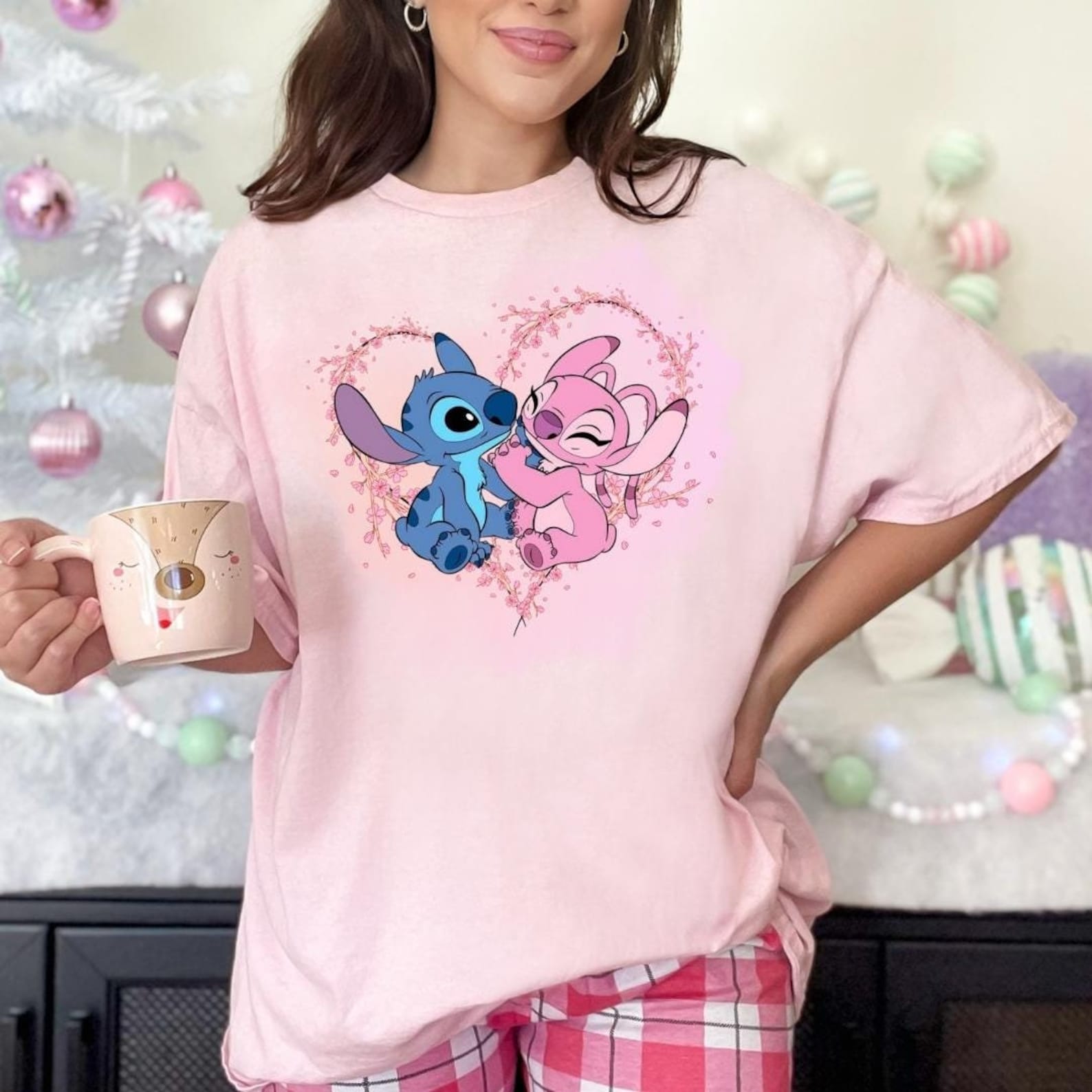 Stitch & Angel PNG , Stitch Couple Png, Stitch Love Png, Stitch Shirt ...