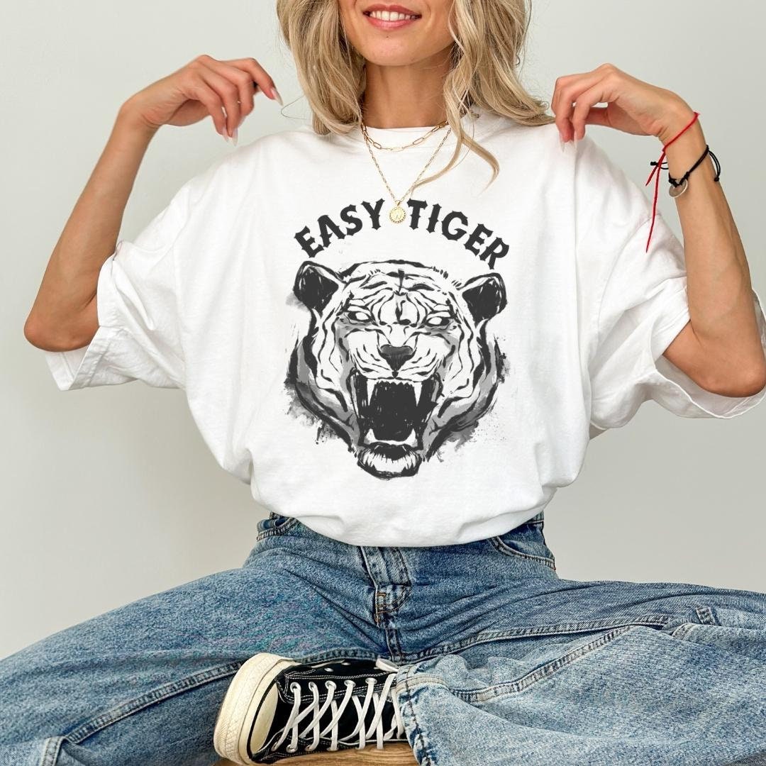 Retro Easy Tiger PNG, Funny Quote Png, Easy Tiger Shirt, Sarcastic Png ...