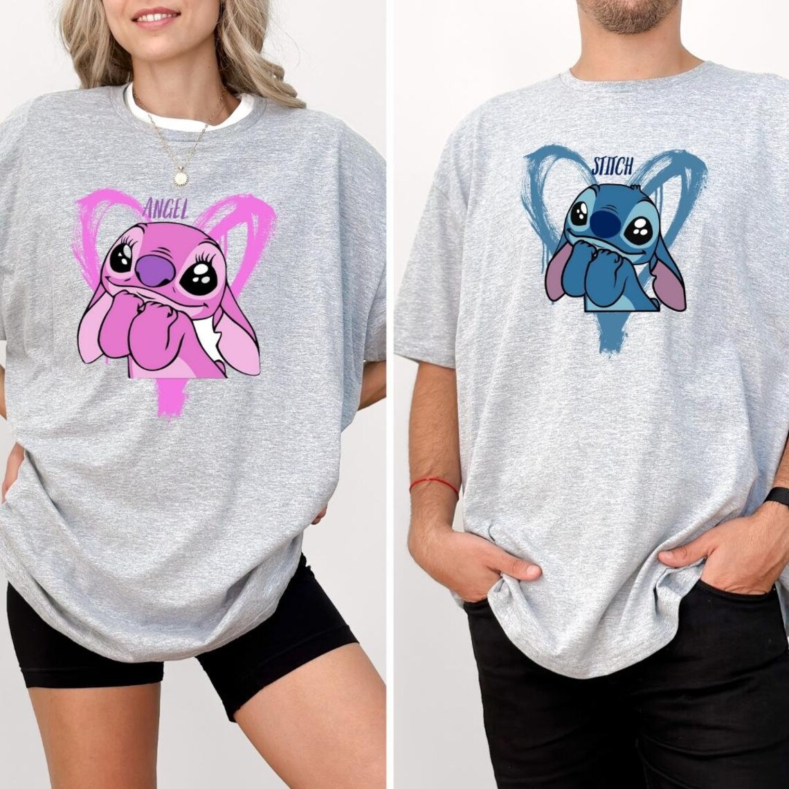 Stitch & Angel Couple PNG , Stitch Couple Png, Stitch Love Png, Stitch ...