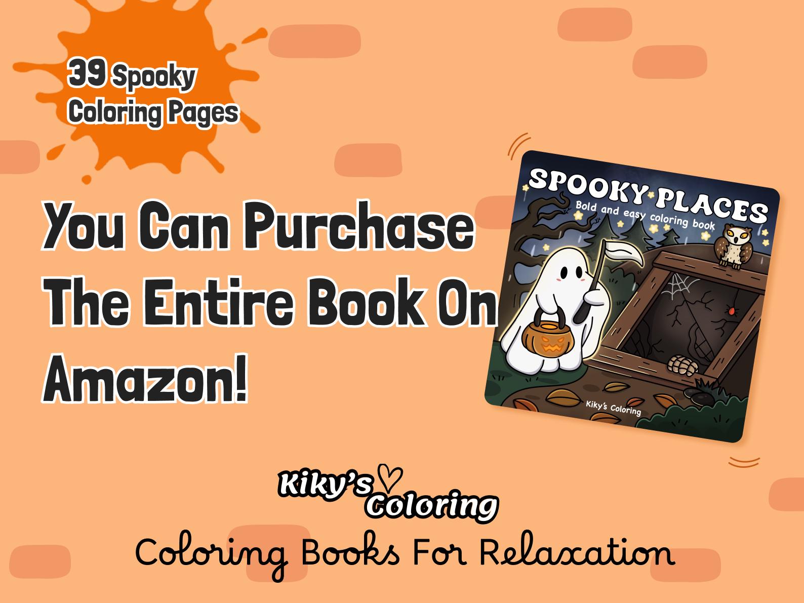 Spooky Cozy Coloring Pages | 10 Printable Coloring Pages | Spooky ...