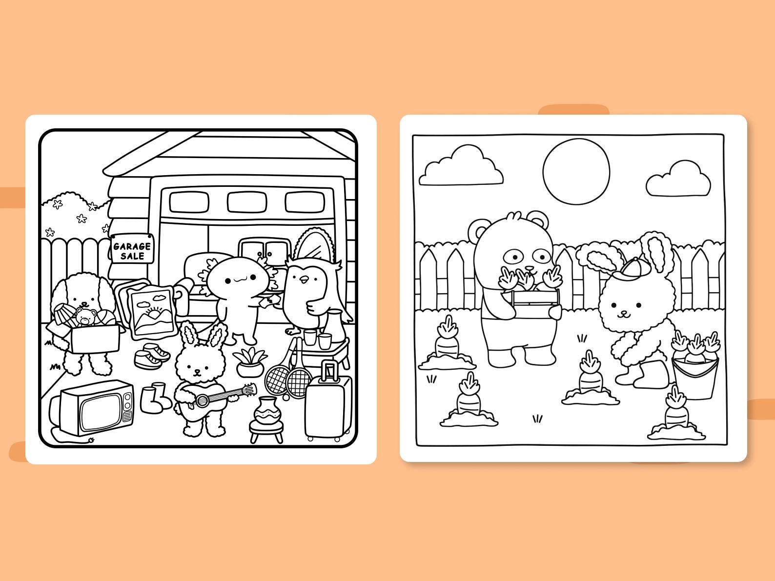 Cozy Hygge Coloring Pages | 10 Printable Coloring Pages | Cozy Season ...