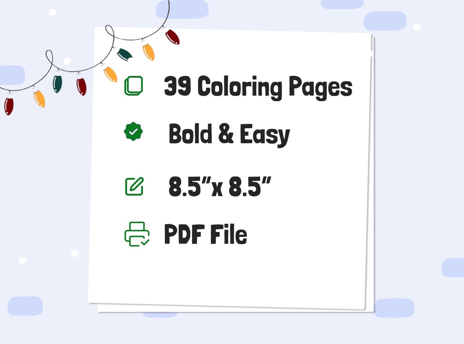 Cozy Christmas Coloring Pages: 39 Hygge Kawaii Designs (INSTANT ...