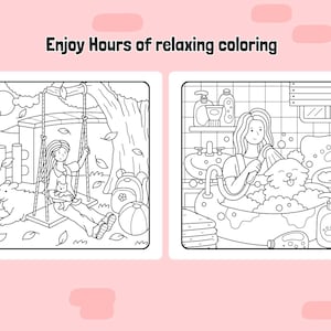 Girly Cozy Coloring Pages | 10 Printable Coloring Pages | Cozy Season ...