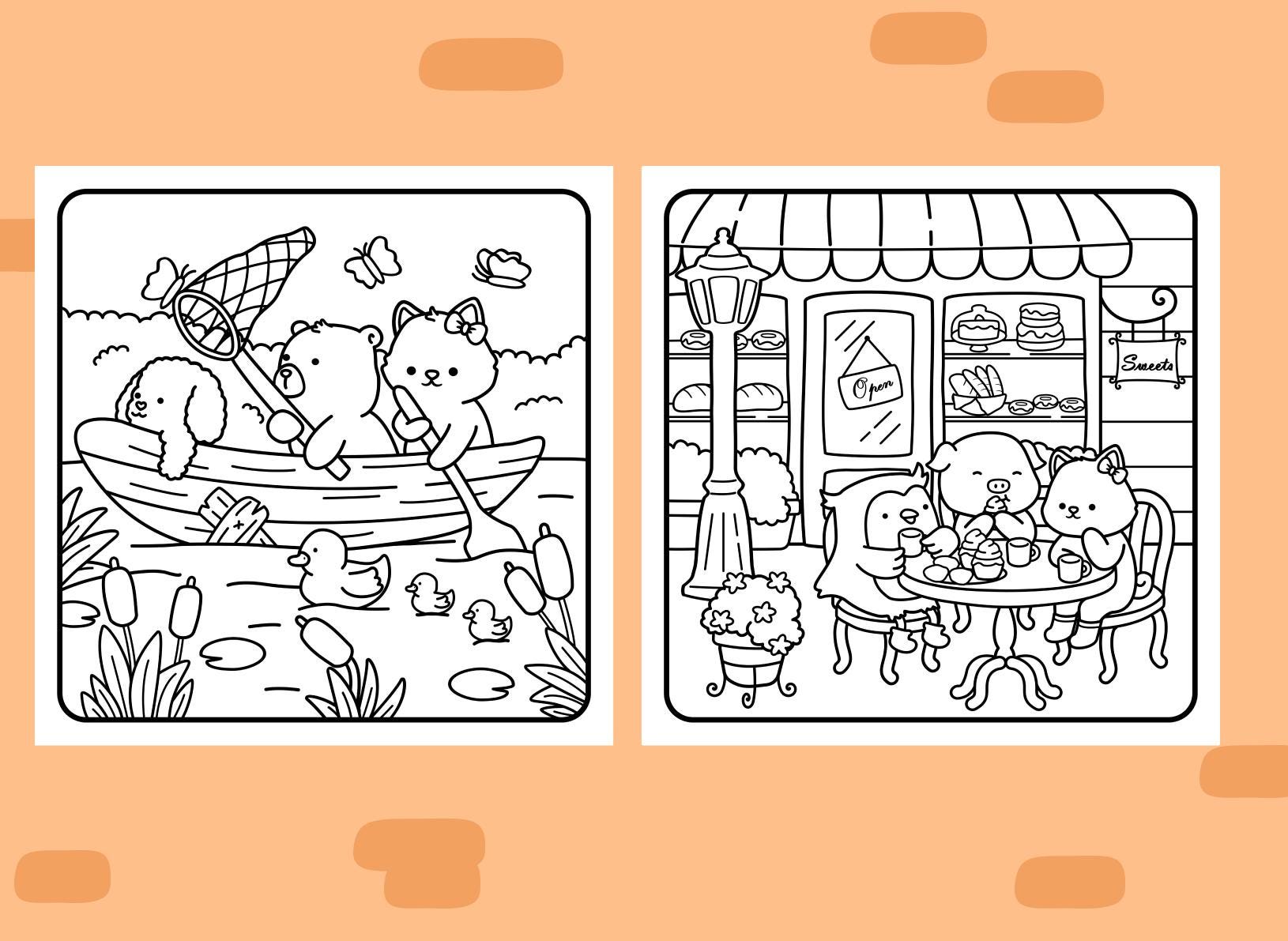 Cozy Fall Coloring Pages 10 Printable Coloring Pages Cozy Season ...