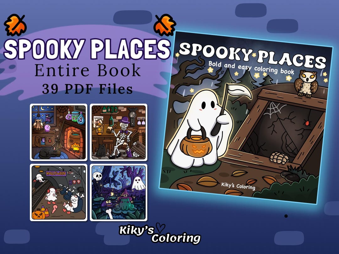 Spooky Cozy Coloring Pages | 39 Printable Coloring Pages | Spooky ...