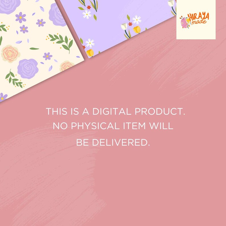 Lavender Floral Digital Paper Pack Seamless Patterns for Scrapbooking ...