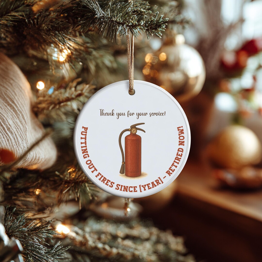 Personalized Firefighter Retirement Ornament: Ceramic Fireman Gift - Etsy
