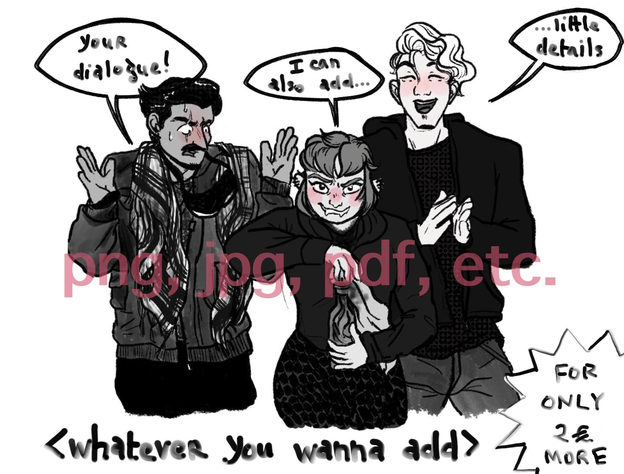 Nimona Fanart Digital Drawing Nimona, Ballister and Ambrosius in ...