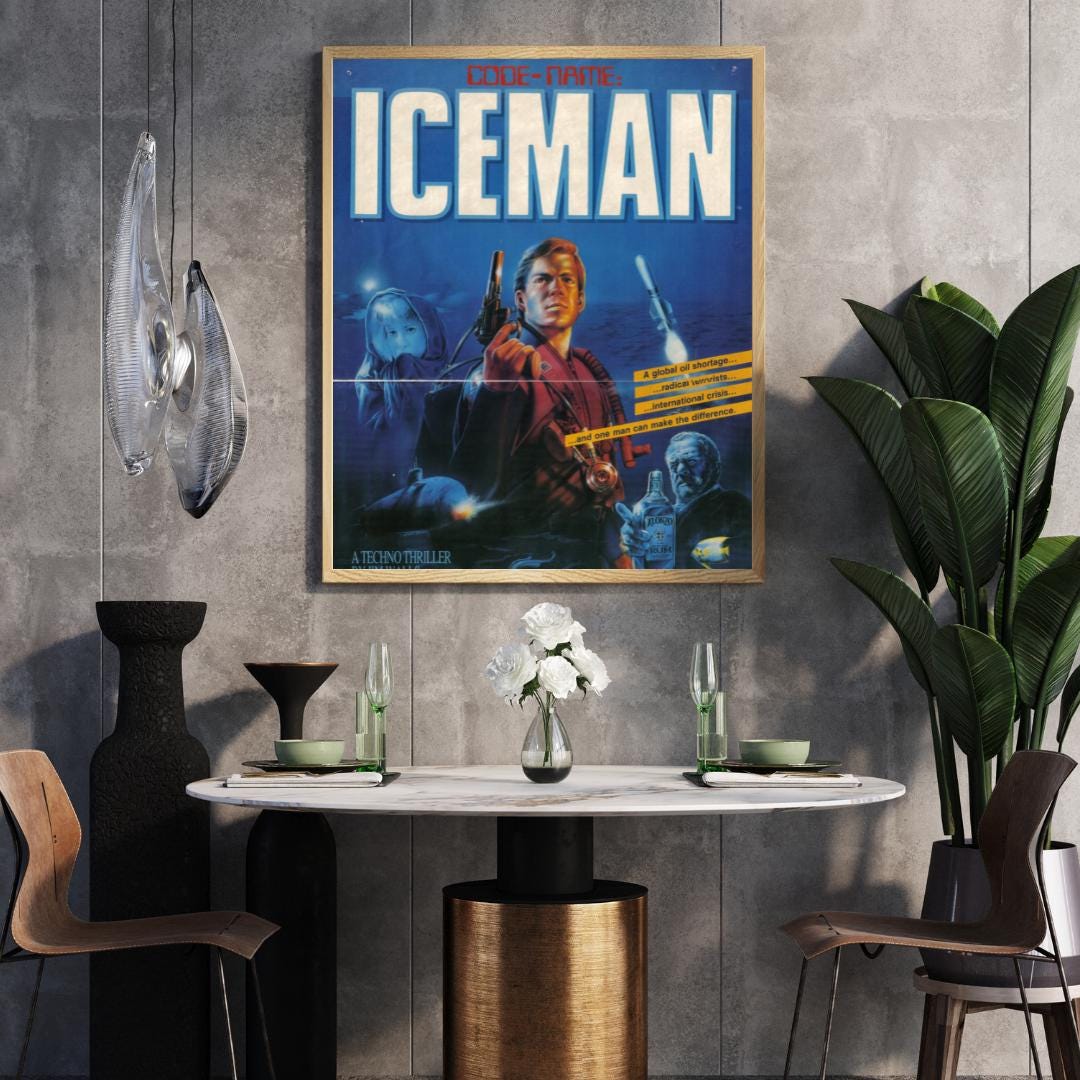 ICEMAN Retro Digital Print Classic Action-adventure Gaming Art Wall ...