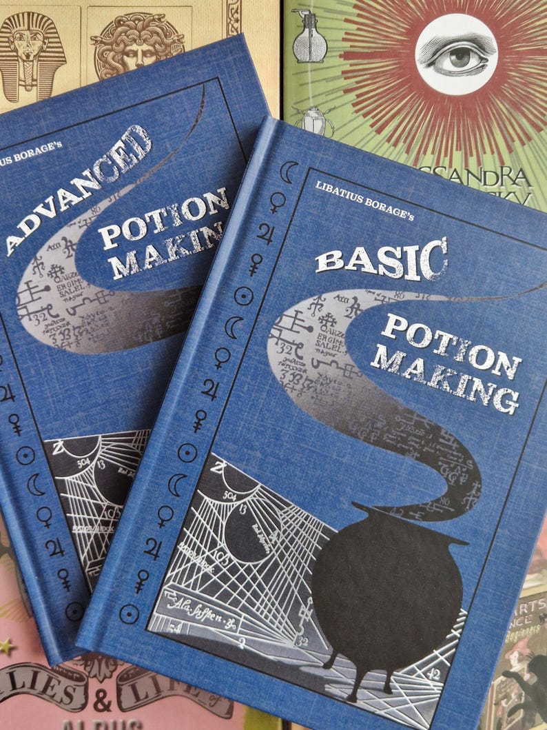 Potions Book Set: Advanced and Basic - Harry's Library Replica - Etsy