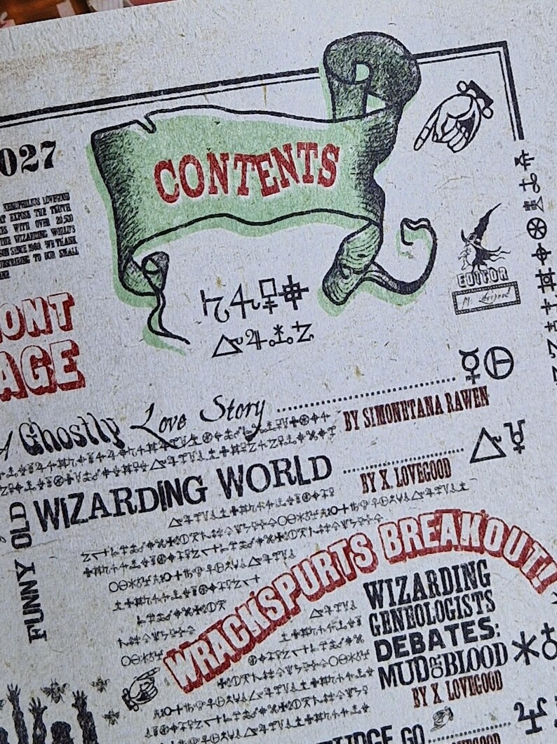 The Quibbler Magazine, Mudblood, Dark Arts Defence, Journal and ...