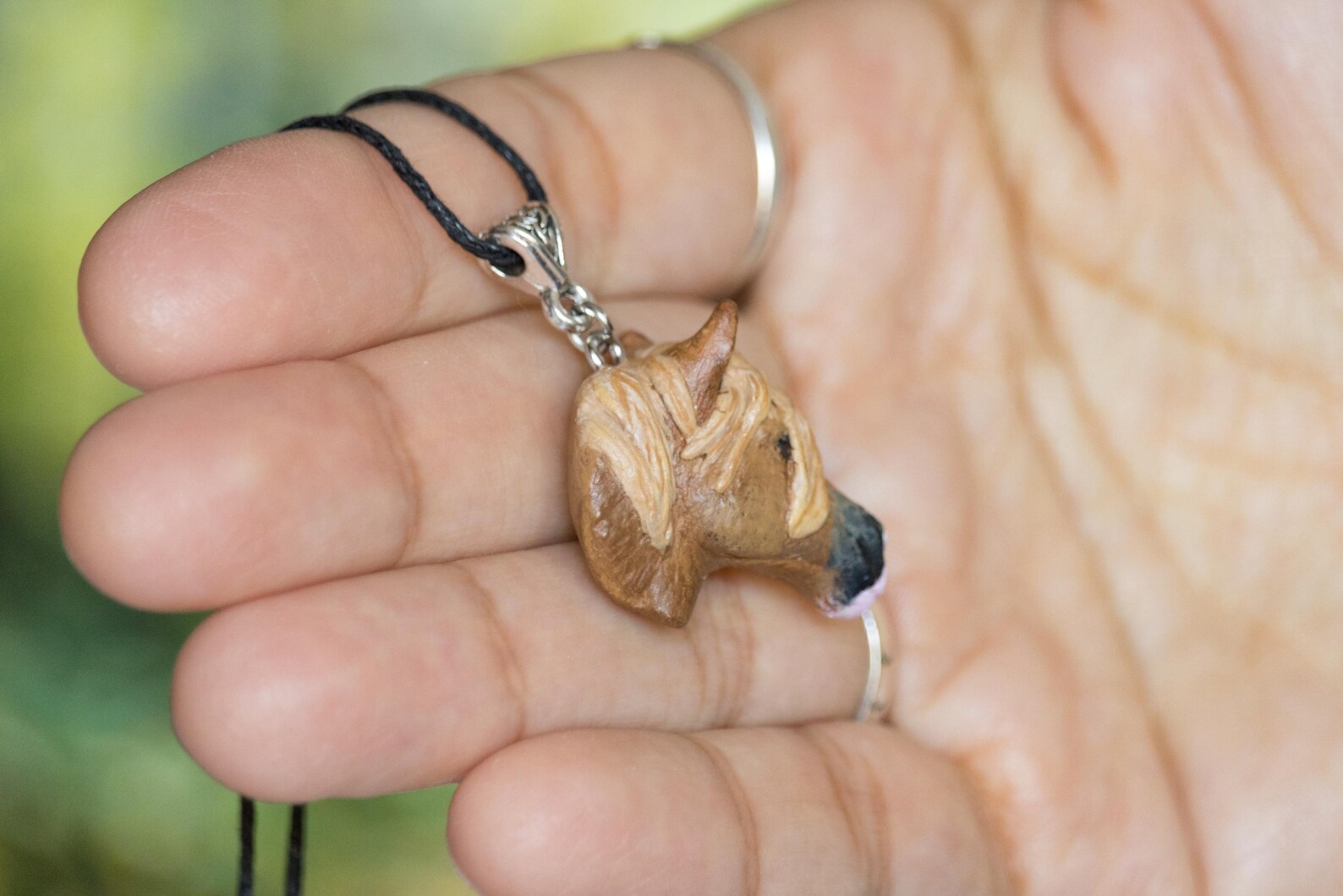 Custom Horse Necklace, Personalized Miniature Chestnut Horse Pendant ...