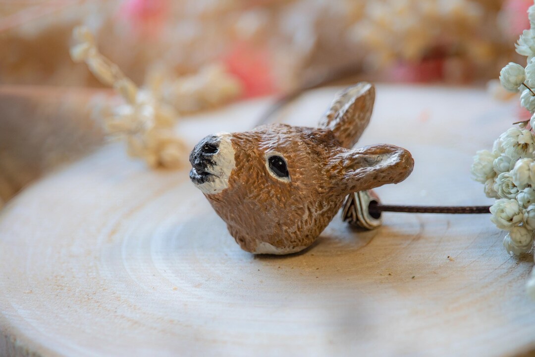 Farm Animal Pendant, Donkey Charm Clay Necklace, Small Animal Jewelry ...