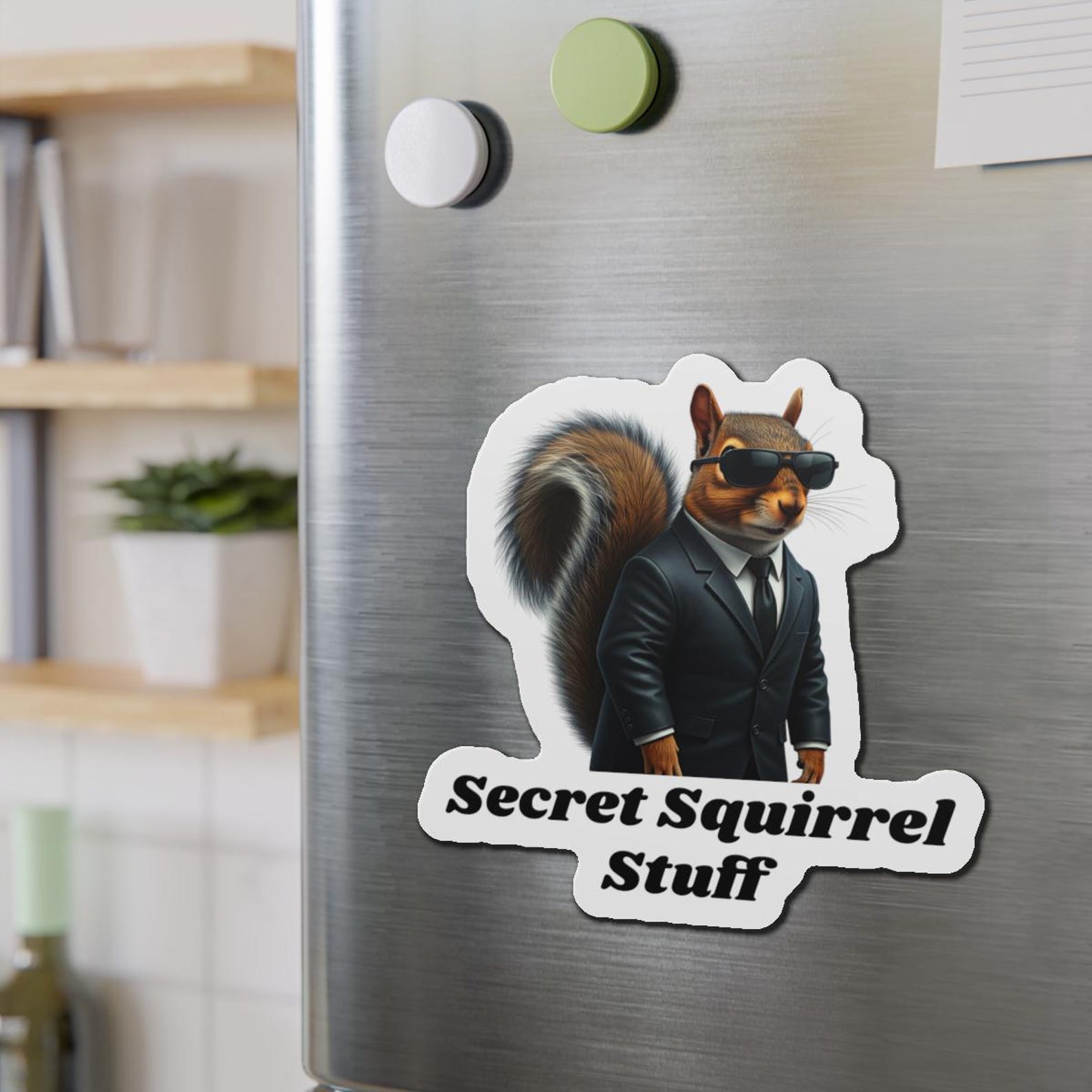 Secret Squirrel Stuff Magnet - Cool Spy Squirrel in Suit Die-cut Magnet ...