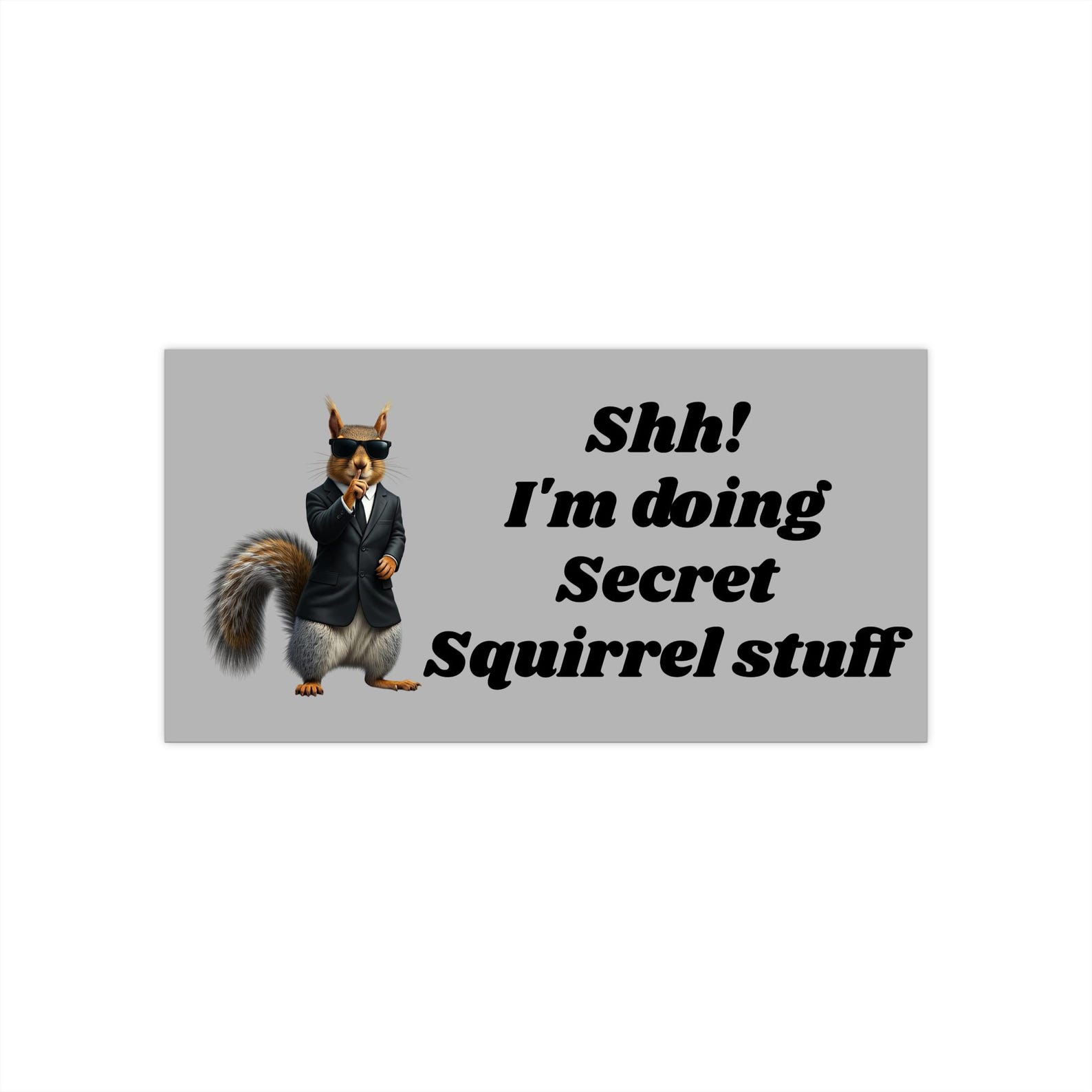 Secret Squirrel Spy Bumper Sticker - Etsy