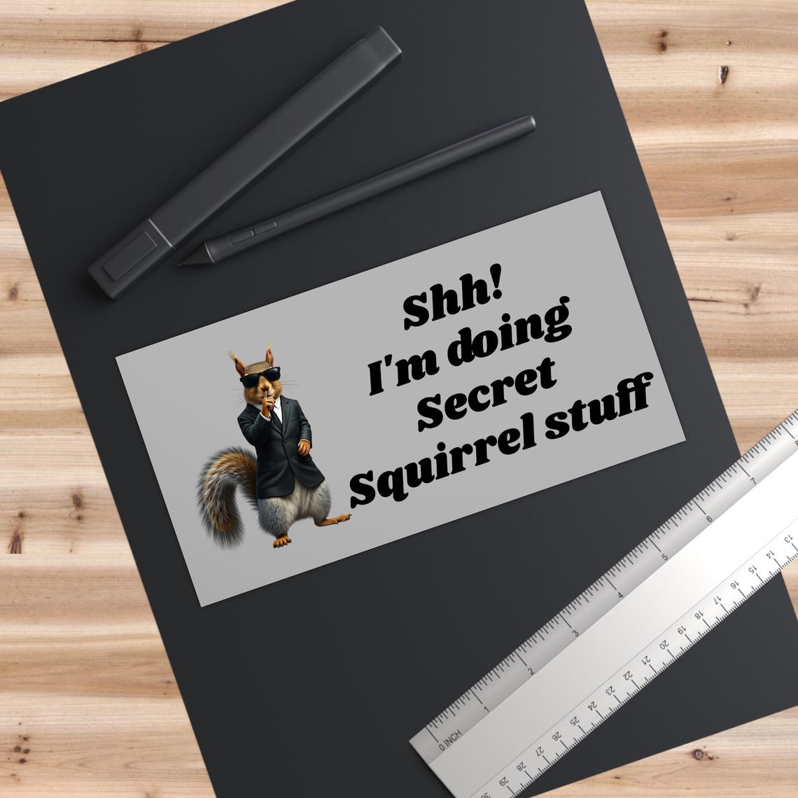 Secret Squirrel Spy Bumper Sticker - Etsy