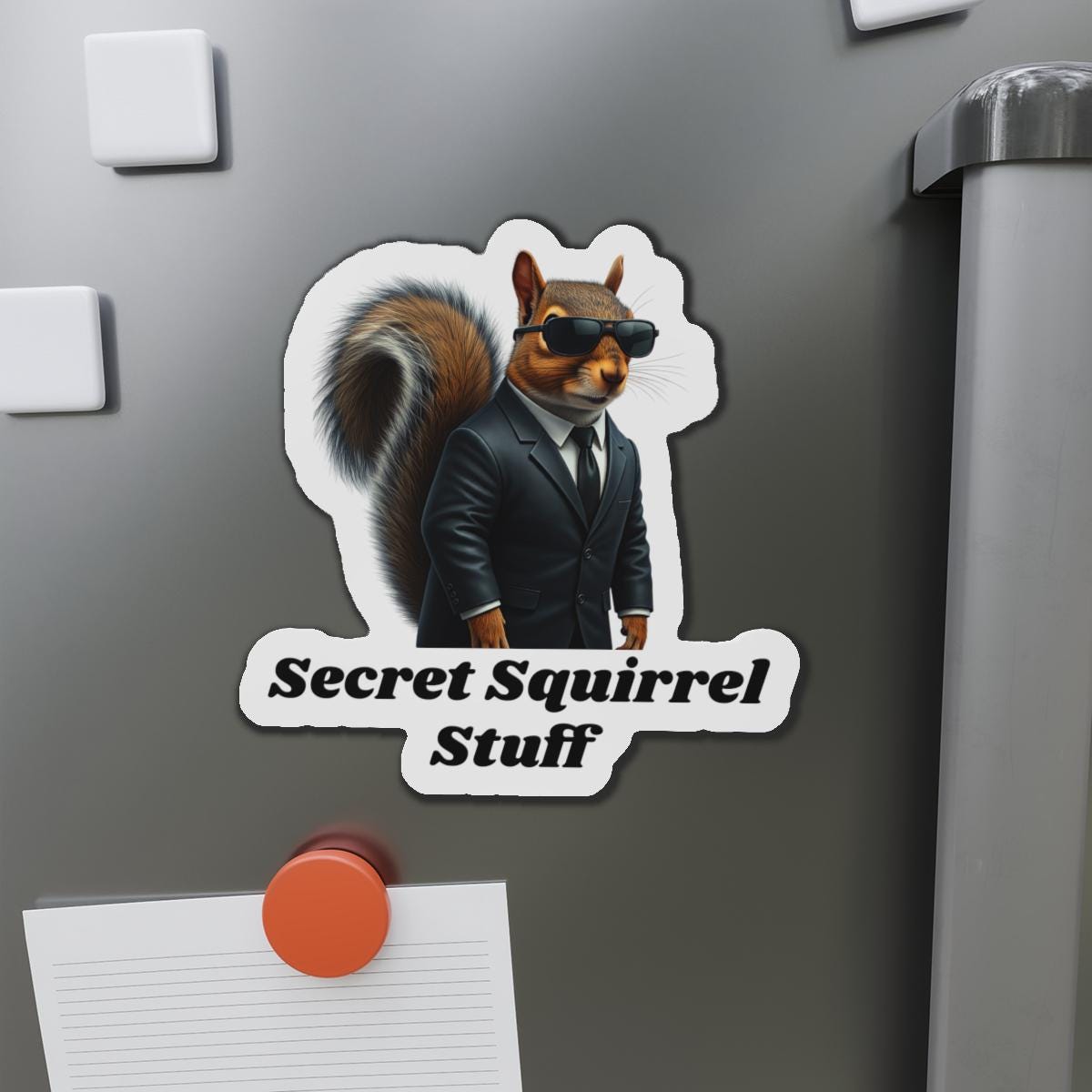 Secret Squirrel Stuff Magnet - Cool Spy Squirrel in Suit Die-cut Magnet ...