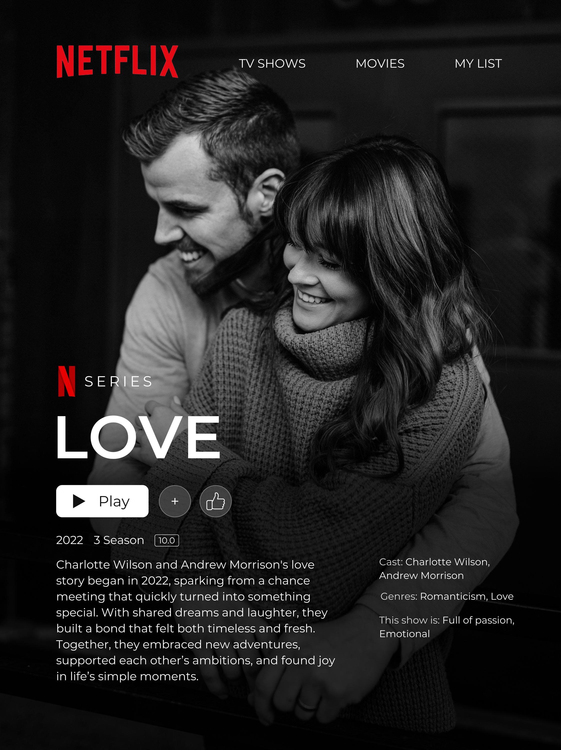 Netflix Rolled Poster, Personalized TV Show Movie Theme Wall Art ...