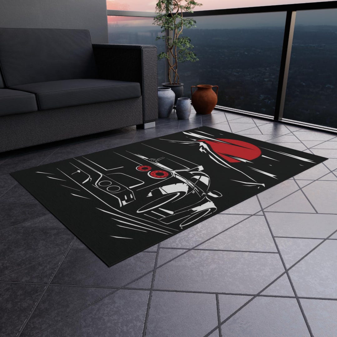 Outdoor Rug Nissan GTR R35 Geometric Design, Patio Decor, Porch Mat ...