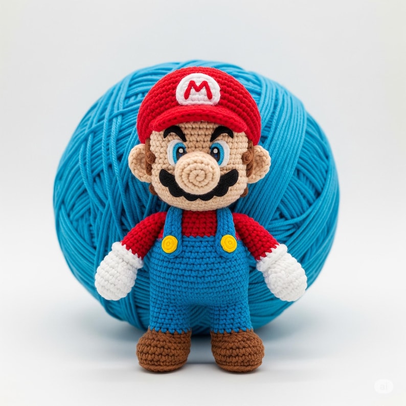 Mario Art Crochet PDF CROCHET PATTERN Plumber Hero Video Game Crochet ...