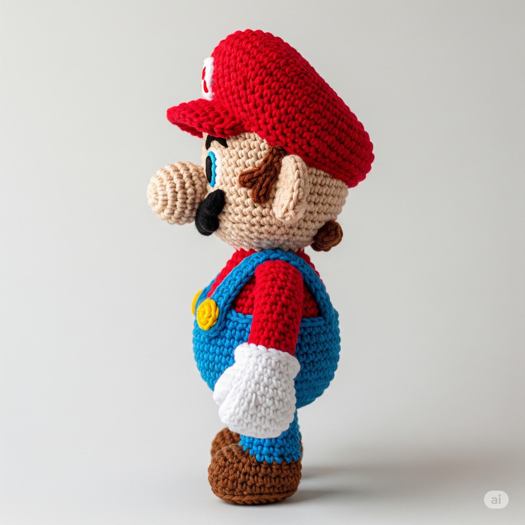 Mario Art Crochet PDF CROCHET PATTERN Plumber Hero Video Game Crochet ...