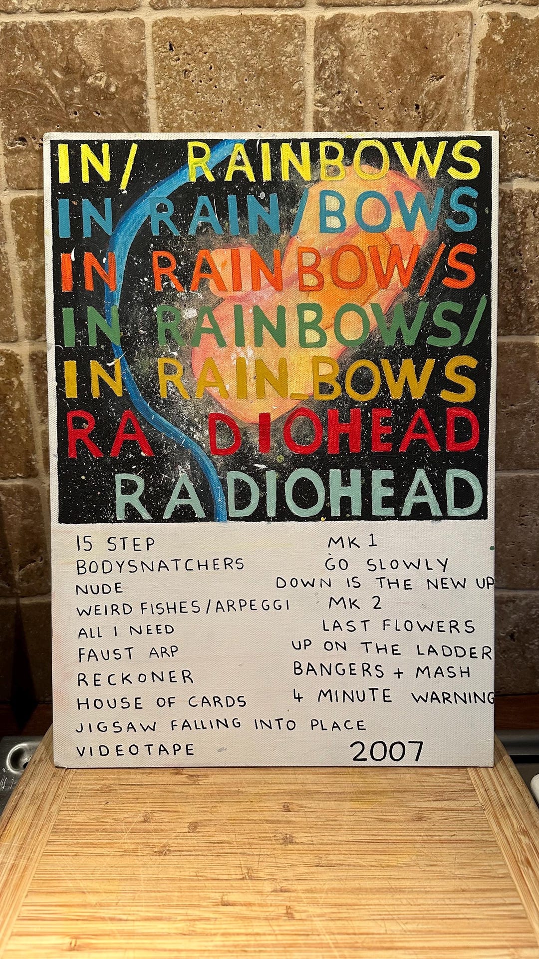 Radiohead in Rainbows Hand Painted Canvas - Etsy