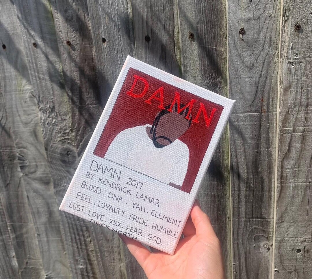 Kendrick Lamar DAMN. Album Cover Hand Painted Canvas - Etsy