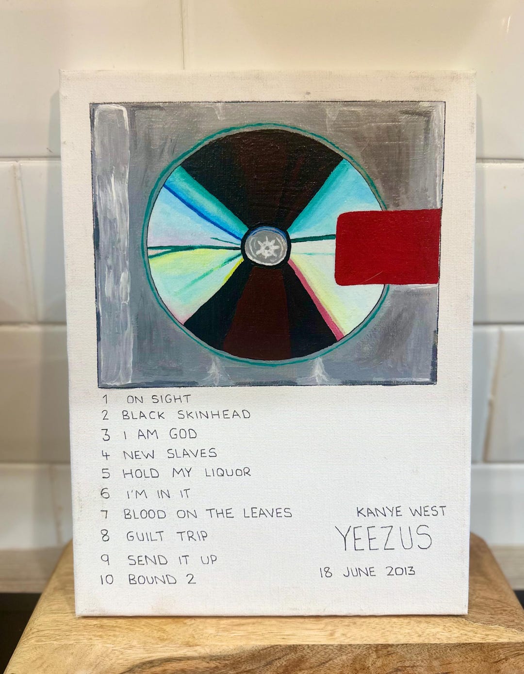 Kanye West Yeezus Album Cover Hand Painted Canvas - Etsy