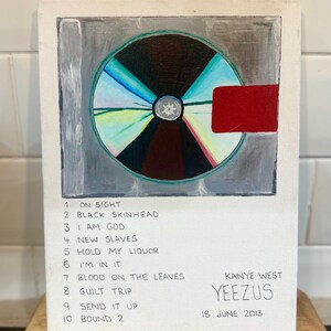 Kanye West Yeezus Album Cover Hand Painted Canvas - Etsy