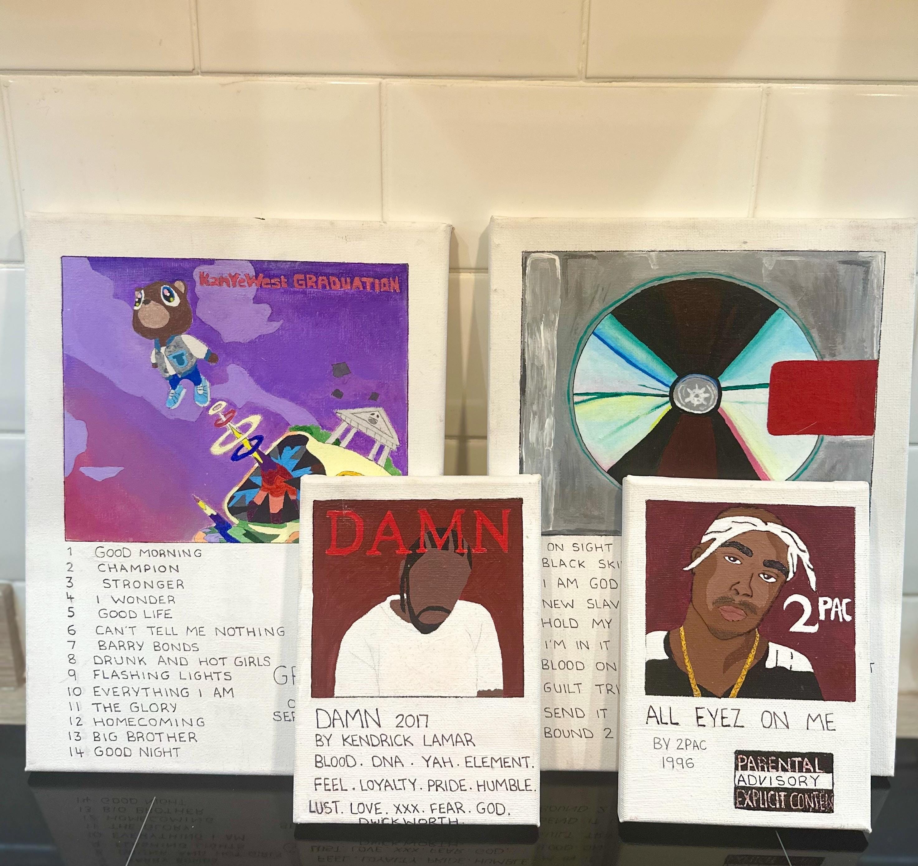 Kanye West Yeezus Album Cover Hand Painted Canvas - Etsy