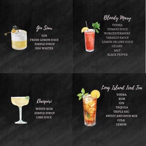 Event Drinks Menu - Etsy