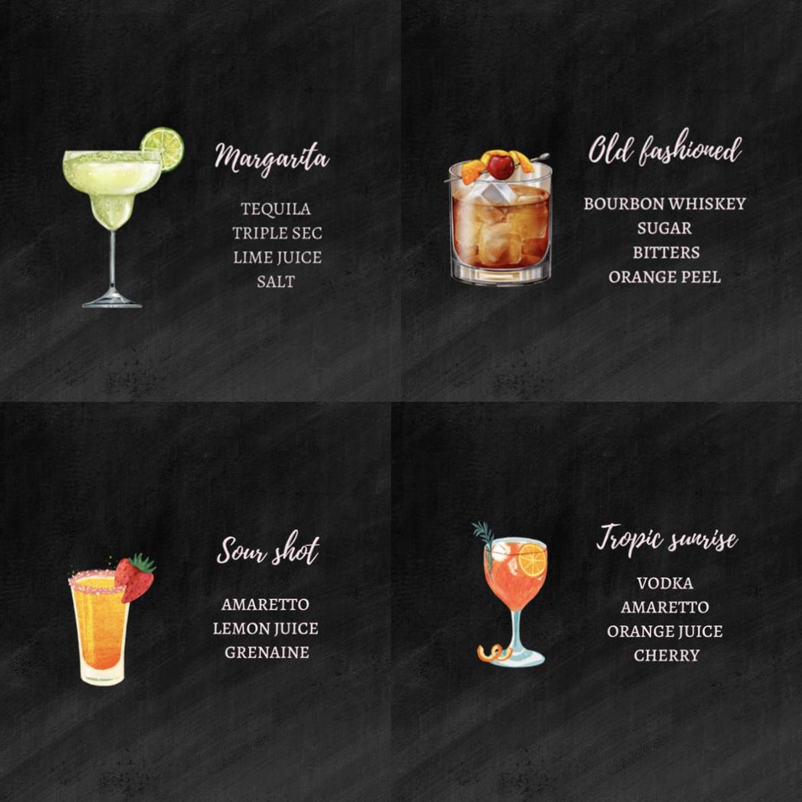 Event Drinks Menu - Etsy