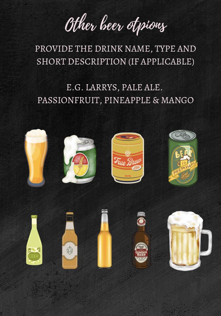 Event Drinks Menu - Etsy