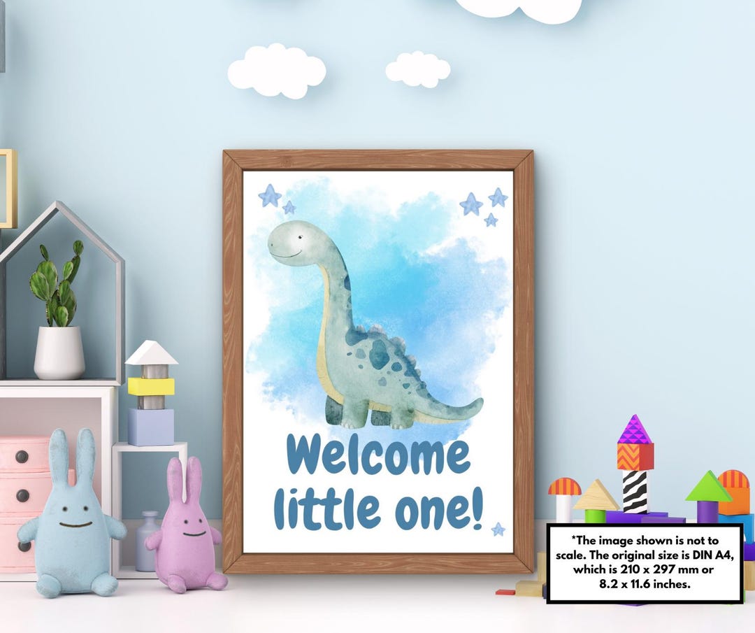 Welcome Little One Printable Poster for New Baby Arrival DIY Home Print ...