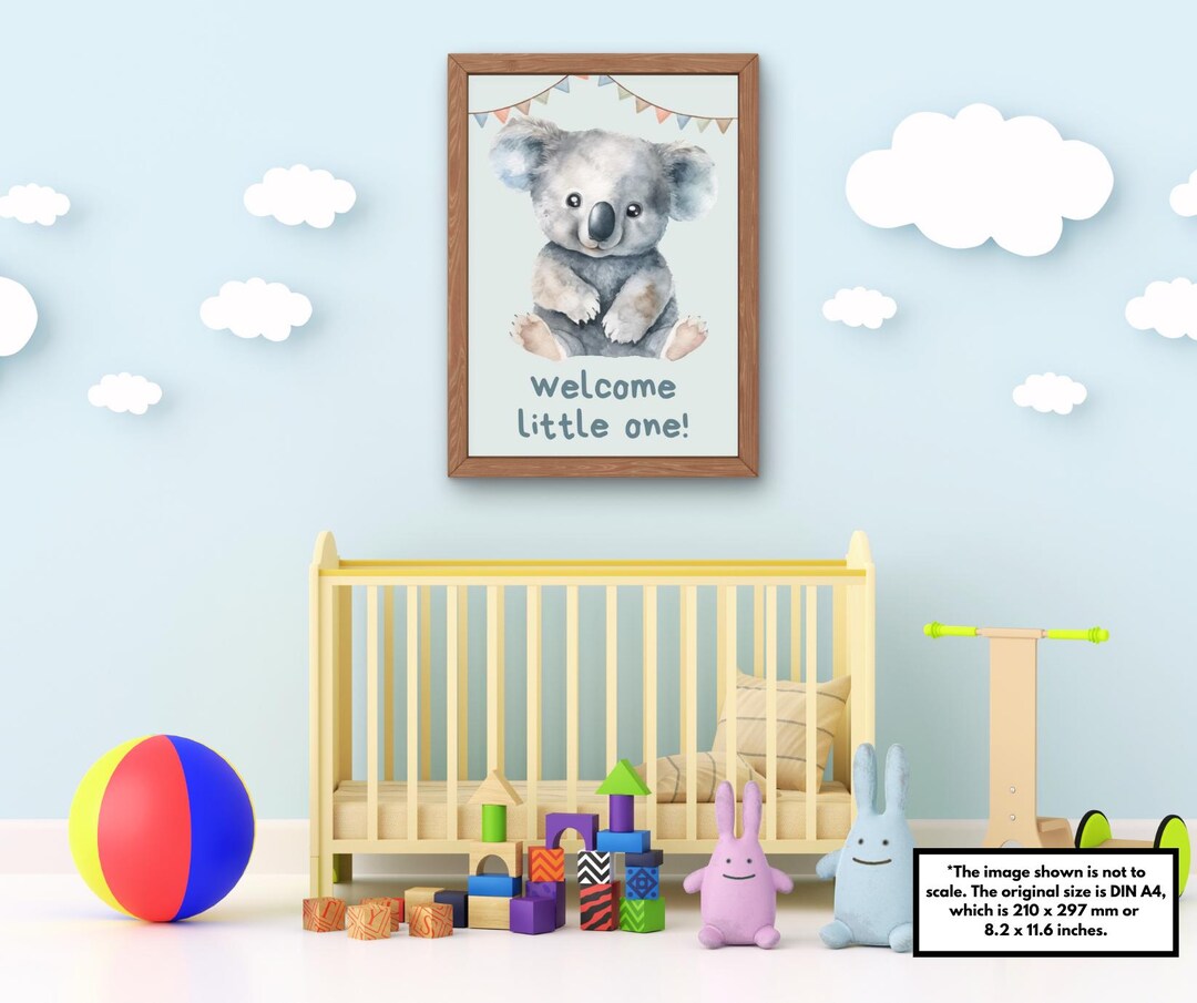 Welcome Little One Printable Poster for New Baby Arrival DIY Home Print ...