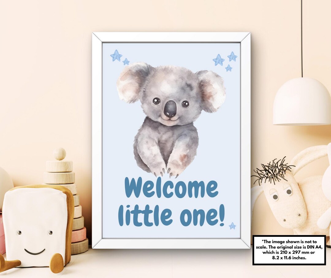 Welcome Little One Printable Poster for New Baby Arrival DIY Home Print ...