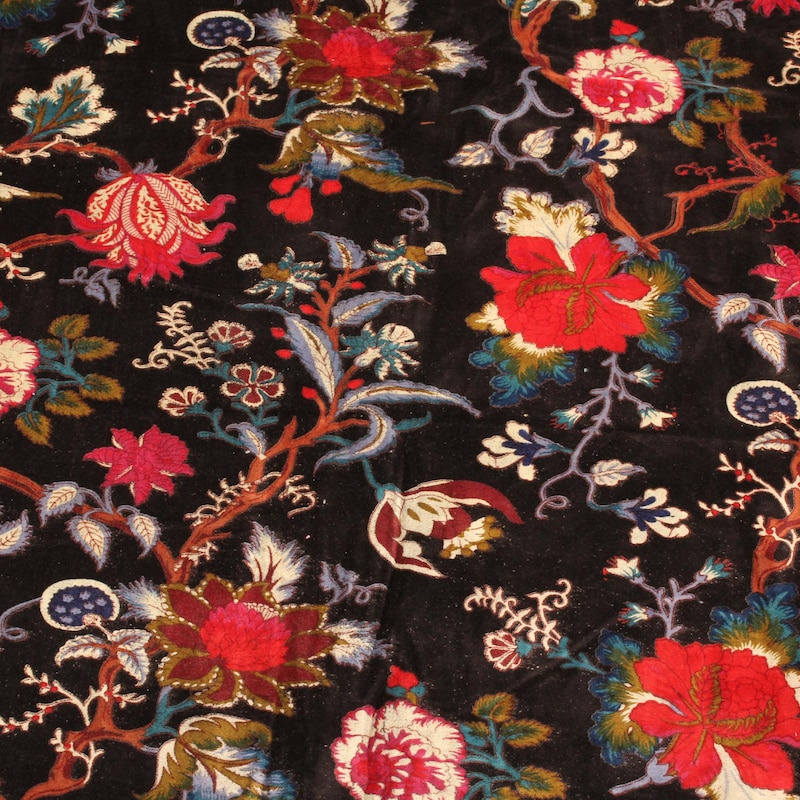 Printed Velvet Fabric - Etsy