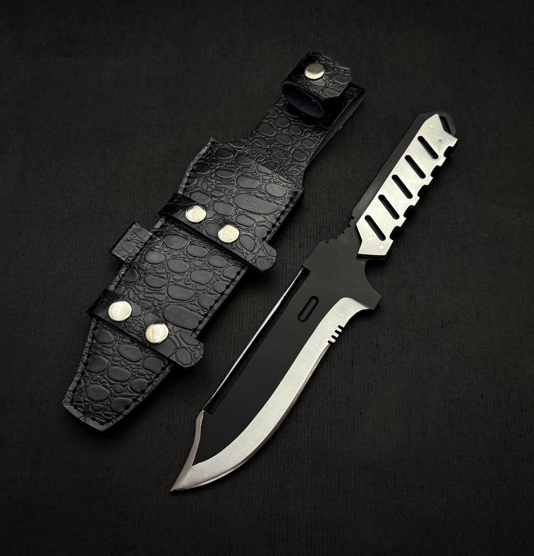 MGS4 Old Snake Replica Knife: Full Tang, Leather Sheath - Etsy