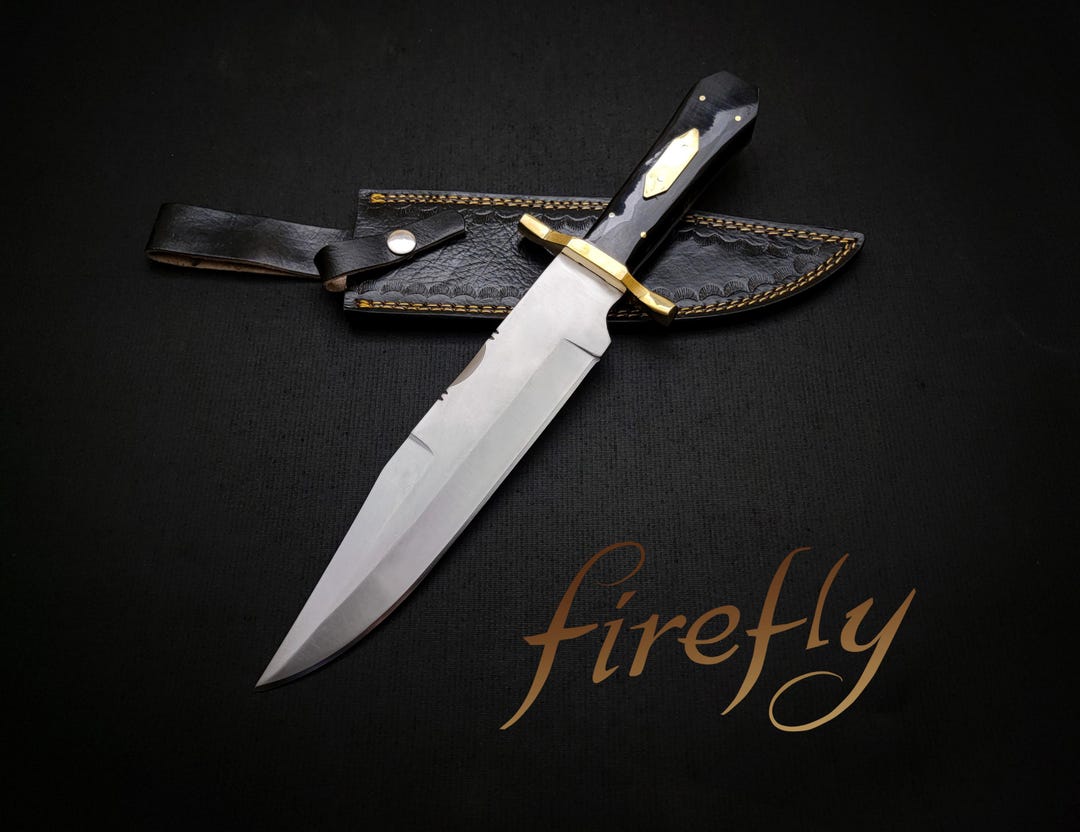 Firefly Jayne Cobb Bowie Knife Replica: Handmade Full Tang With Leather ...