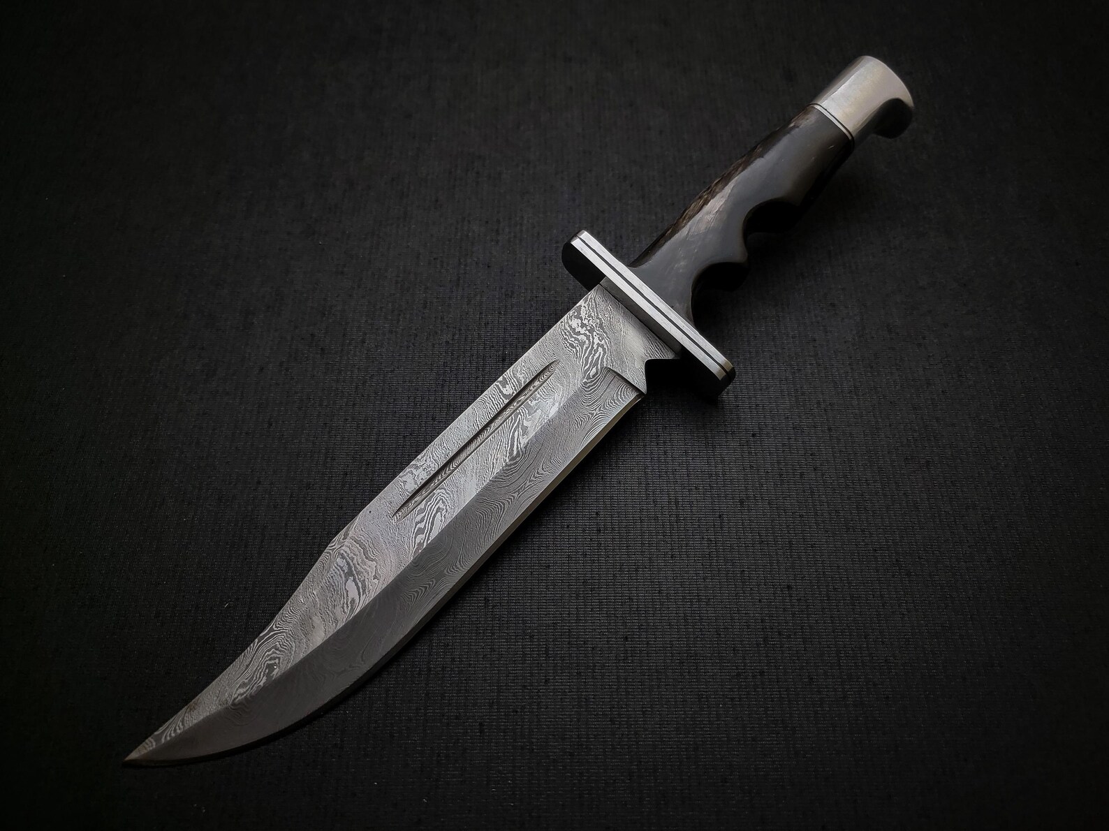 Customized Damascus Steel Scream Replica Knife With Leather Sheath ...