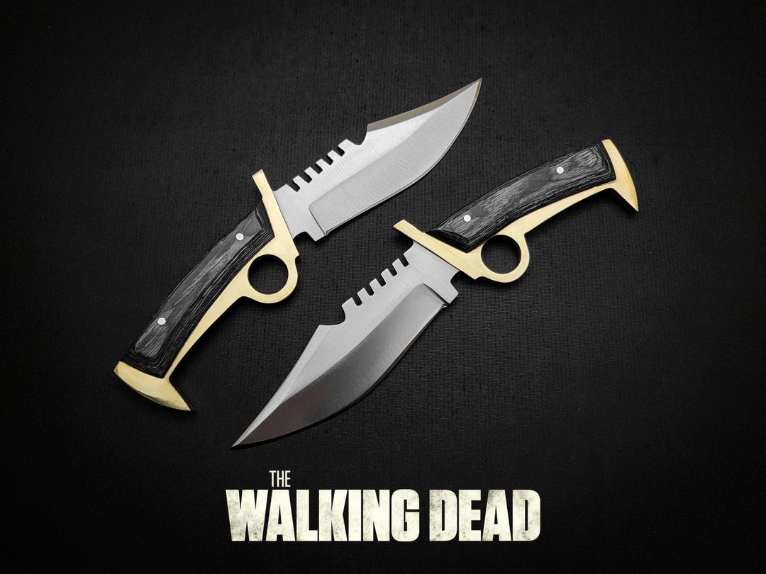 Walking Dead Daryl Dixon Replica Knife With Leather Sheath | Finger ...