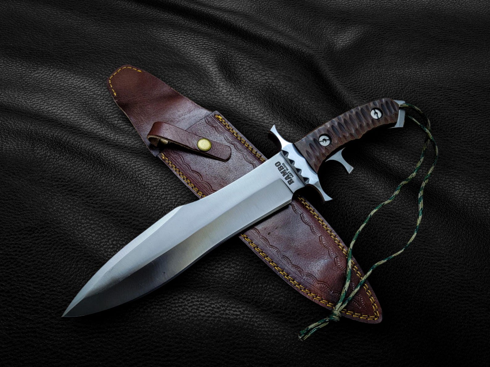 Rambo Last Blood Replica Knife With Leather Sheath | Heartstopper ...
