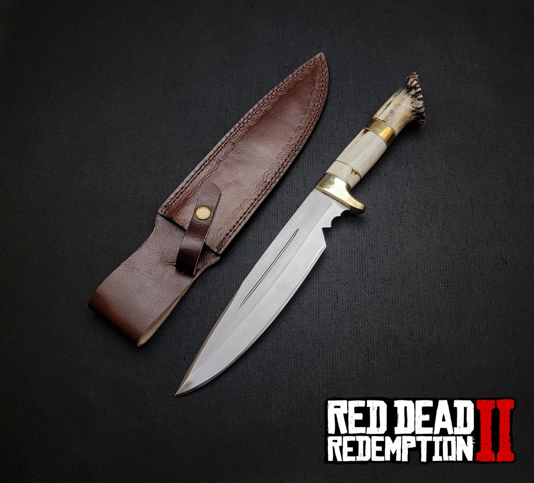 Red Dead Redemption 2 Antler Knife Replica With Leather Sheath Arthur ...