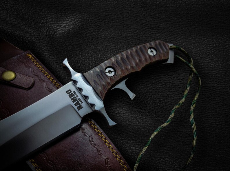 Rambo Last Blood Replica Knife With Leather Sheath | Heartstopper ...
